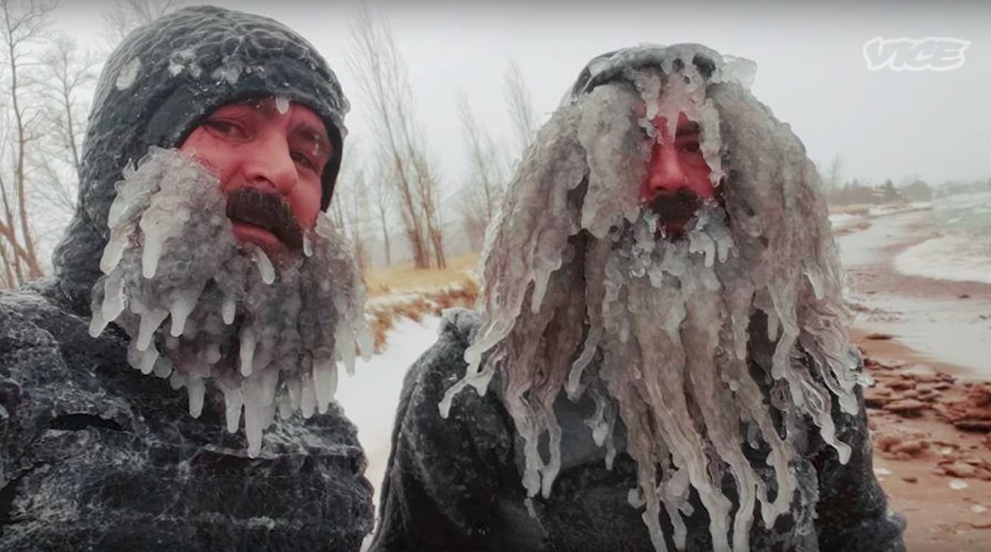 Ice Beard Surfers of Michigan’s Upper Peninsula