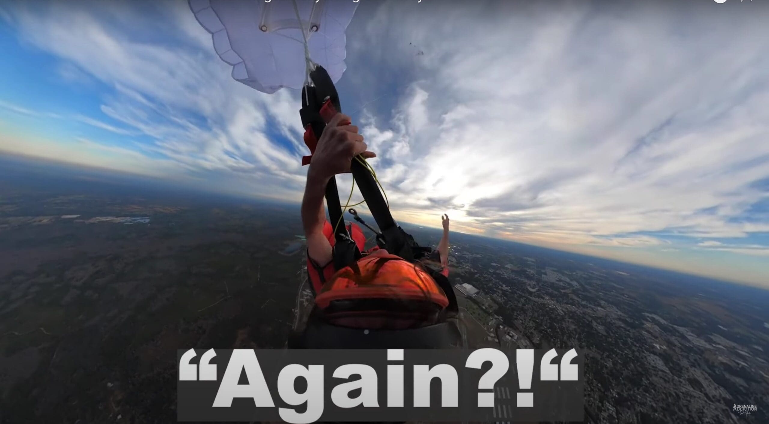 VIDEO: Parachute Malfunction…Wingsuit Skydiving Cut-Away