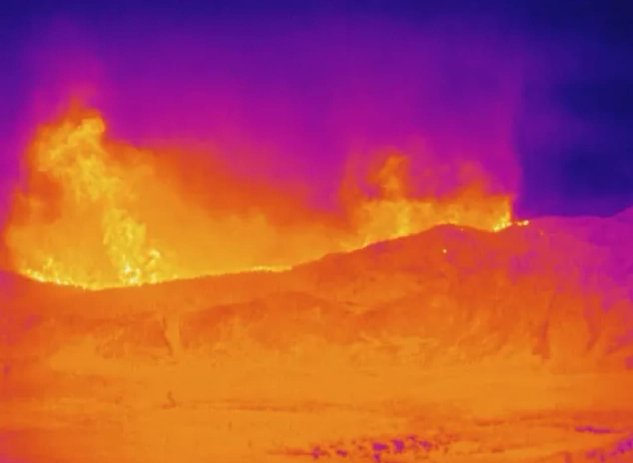 Forward-Looking Infrared Camera Capture Wildfire Approaching Tahoe ...