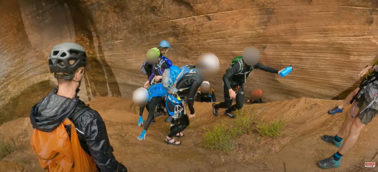 Hikers Get Caught In Dangerous Slot Canyon During Flash Flood