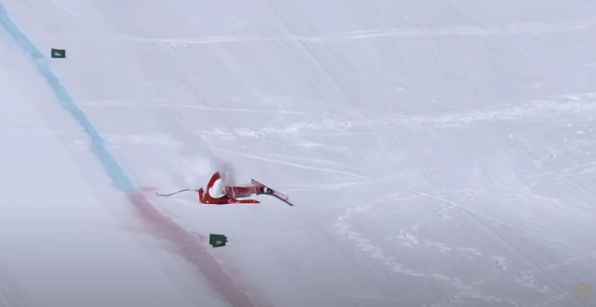 WATCH: When You Crash Going 120mph On Skis