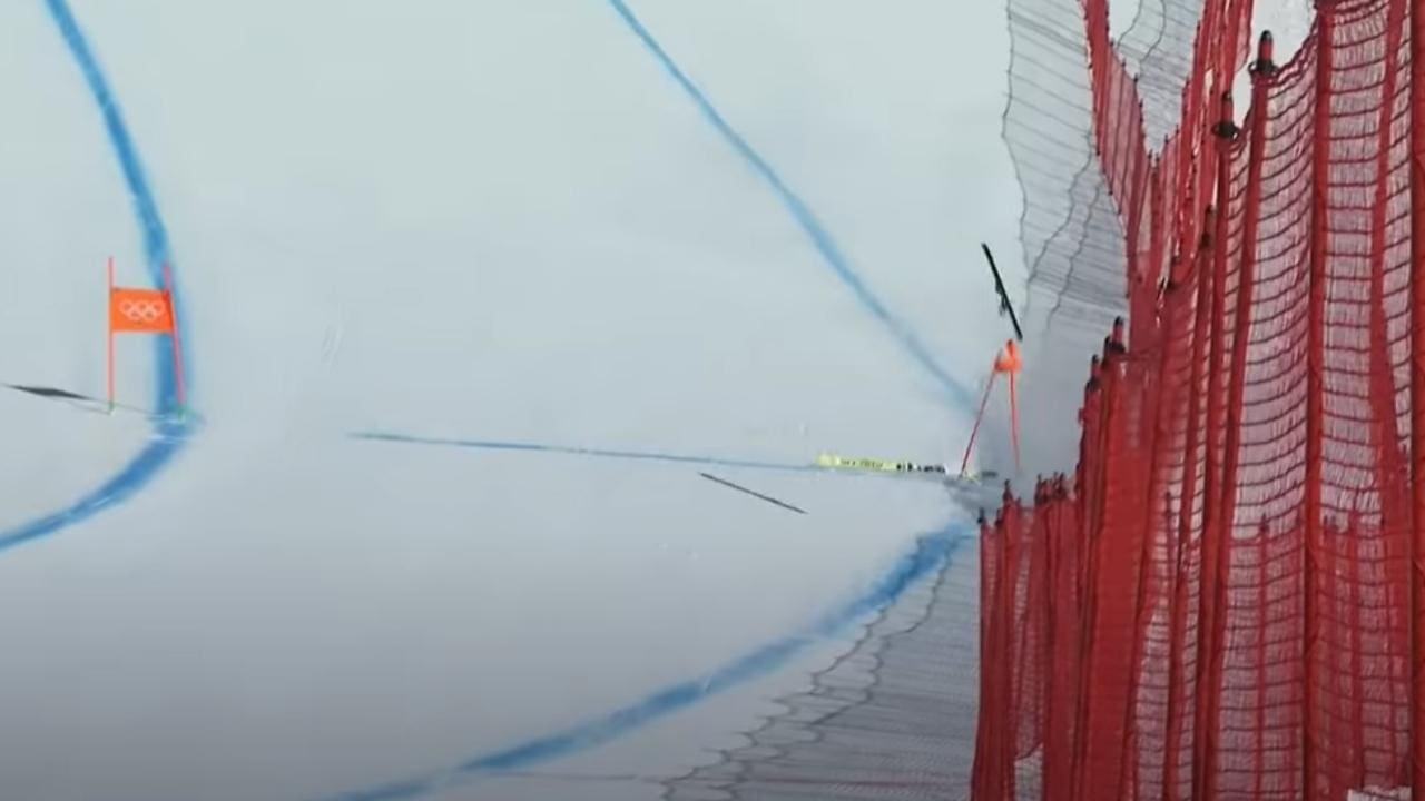Skier Crashes Into Safety Netting During Olympic Training Run (Watch)