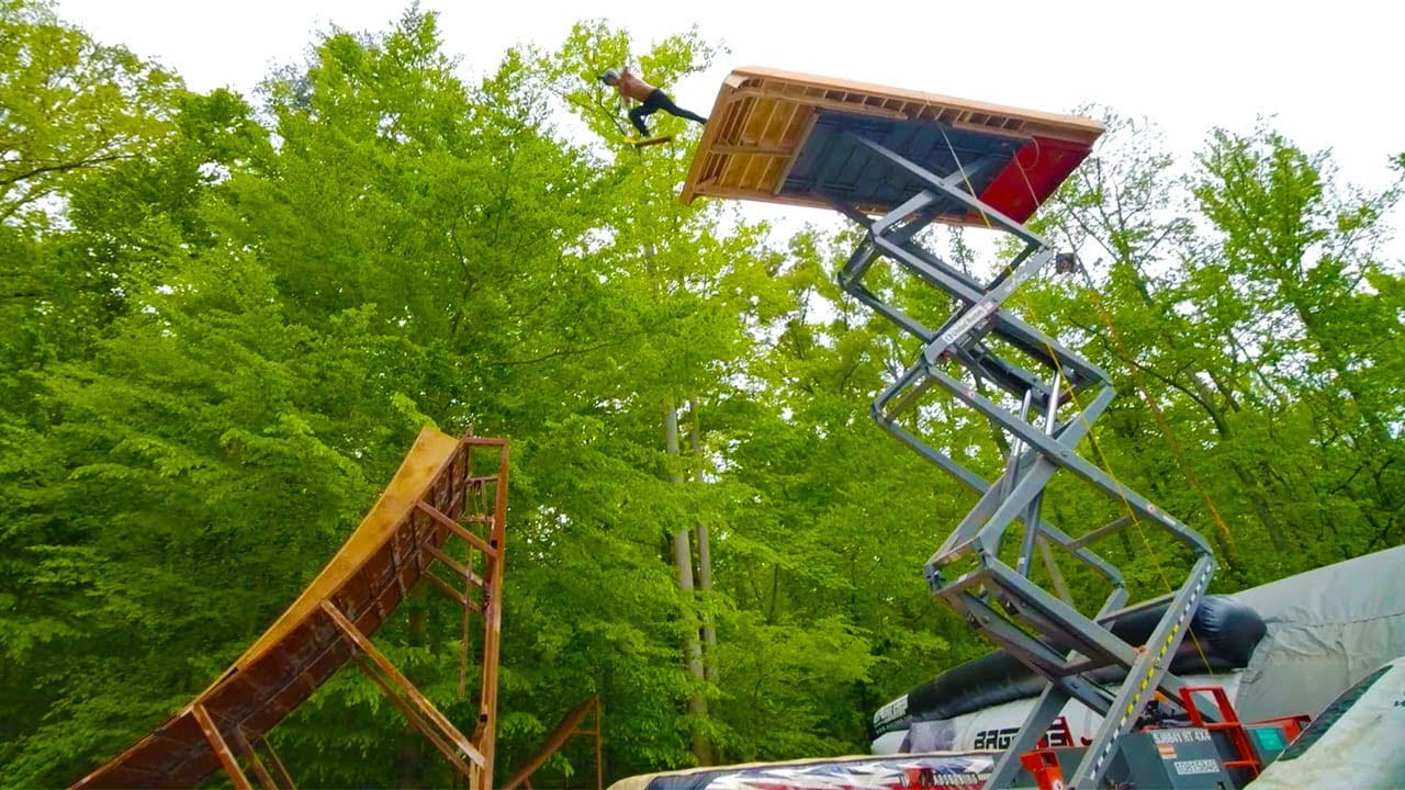 Nitro Circus New 30-Foot Scissor Lift Contraption Tested @ Pastranaland