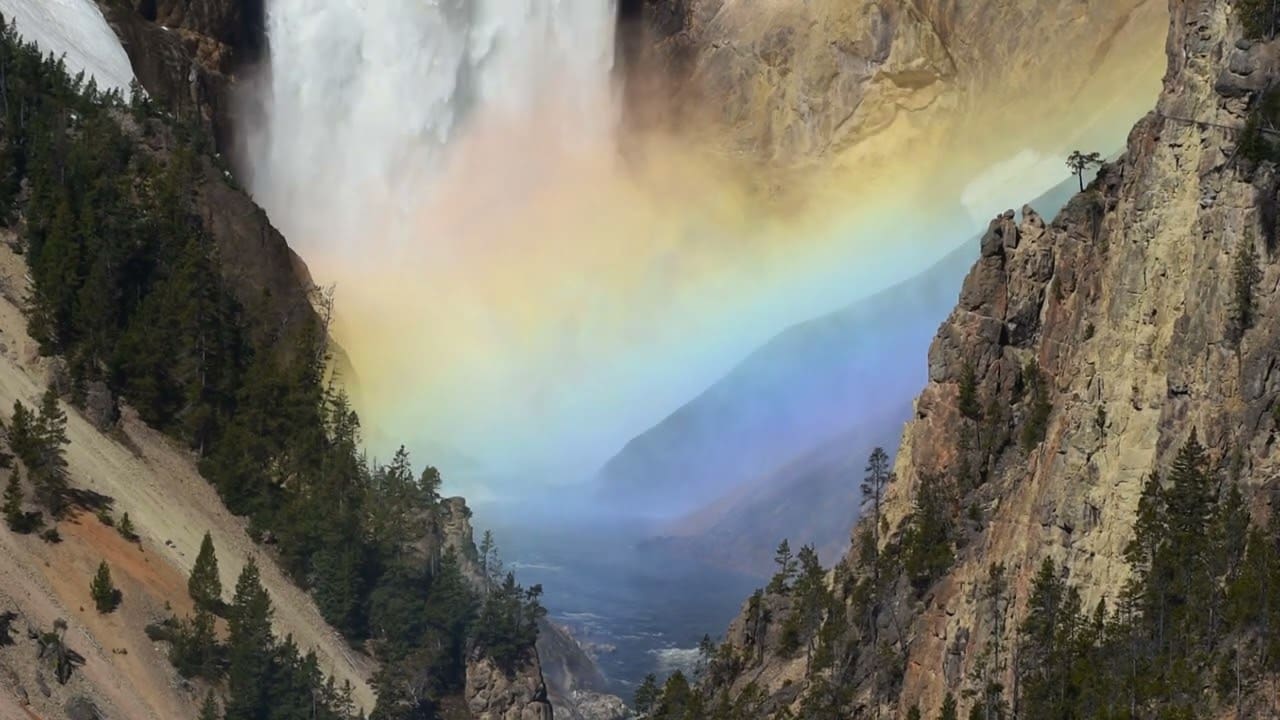 VIDEO: Waterfall Creates Beautiful Rainbow In Yellowstone