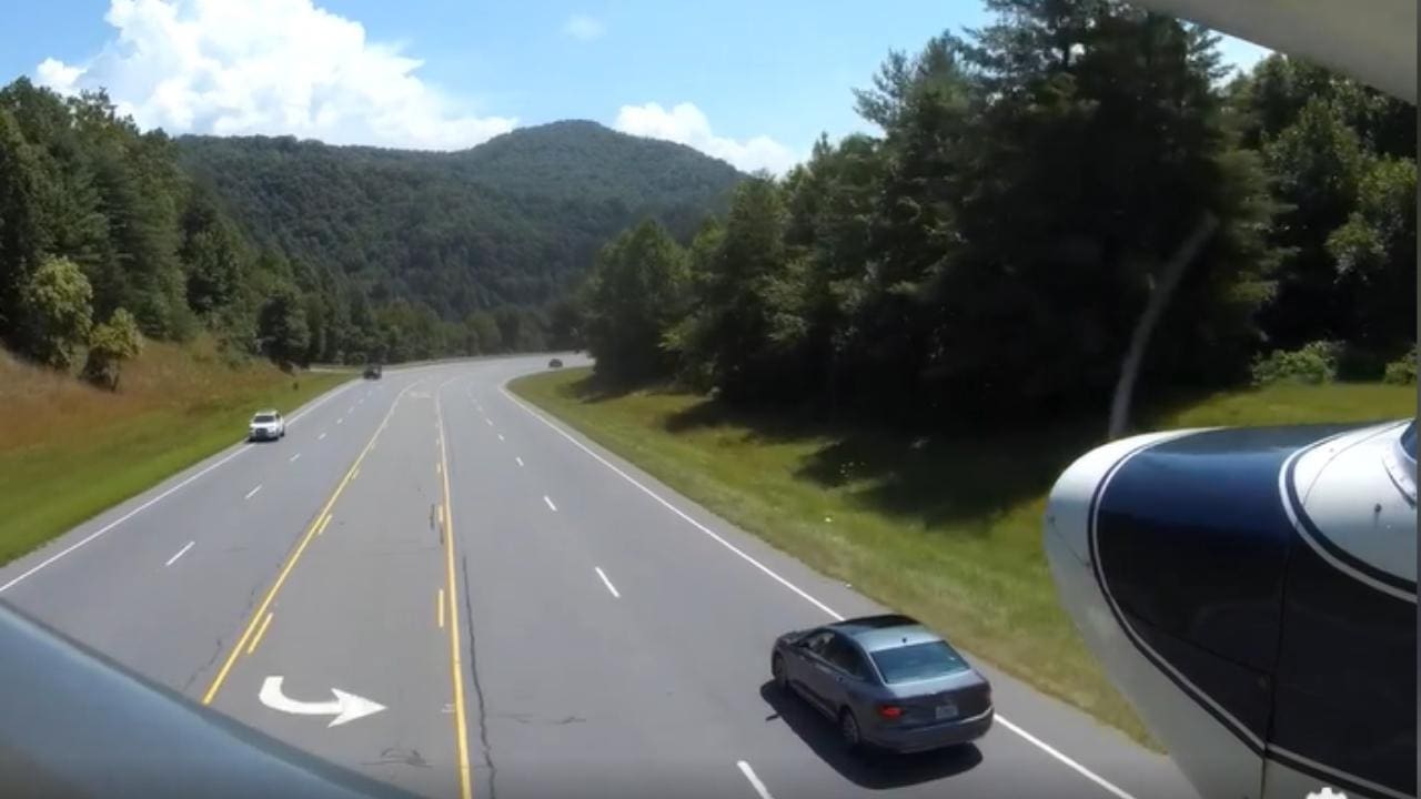 VIDEO: Pilot Makes Dangerous Emergency Landing On Highway
