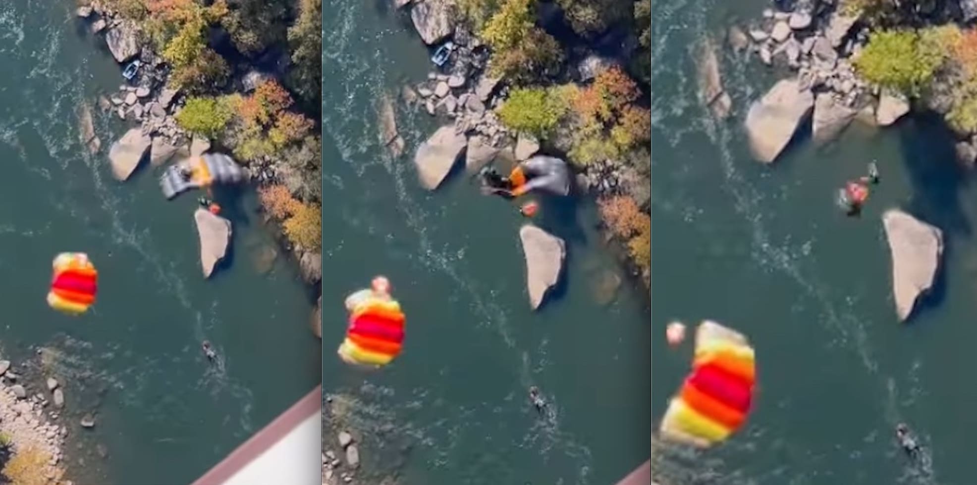 VIDEO: BASE Jumper Falls Directly Into Open Parachute (Both Walked Away)