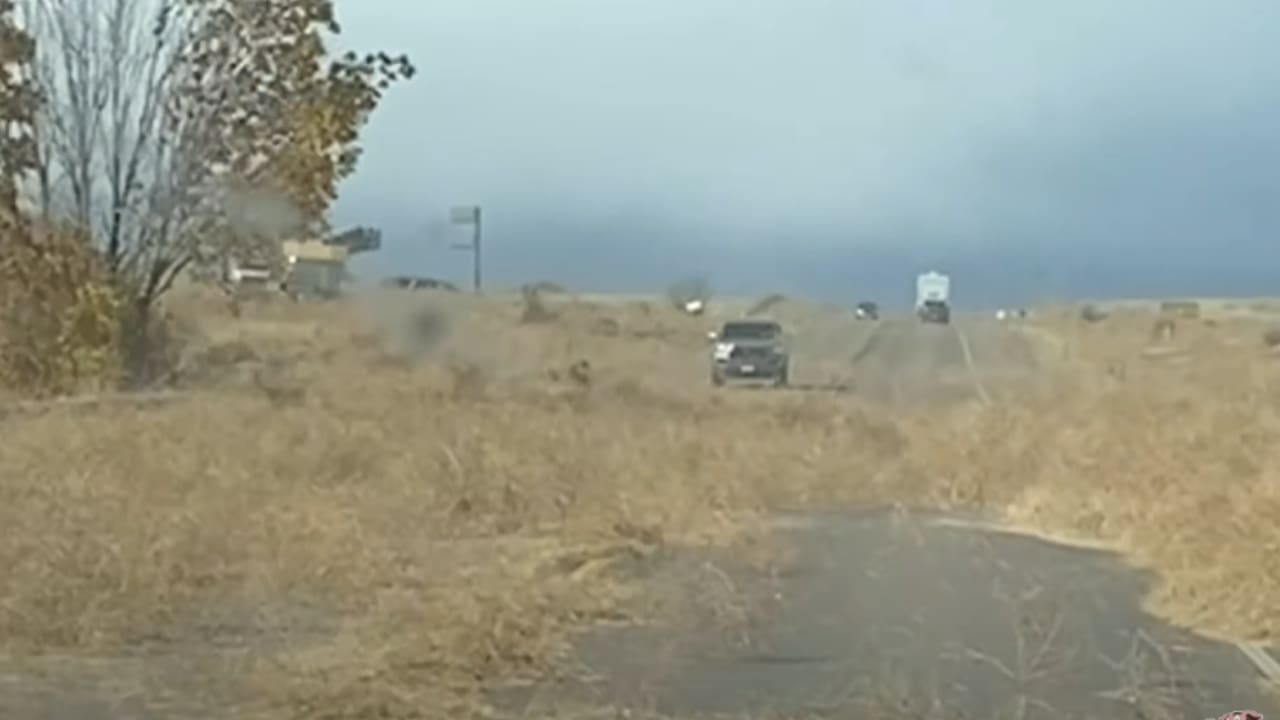 WATCH: Thousands of Tumbleweeds Block Roadway