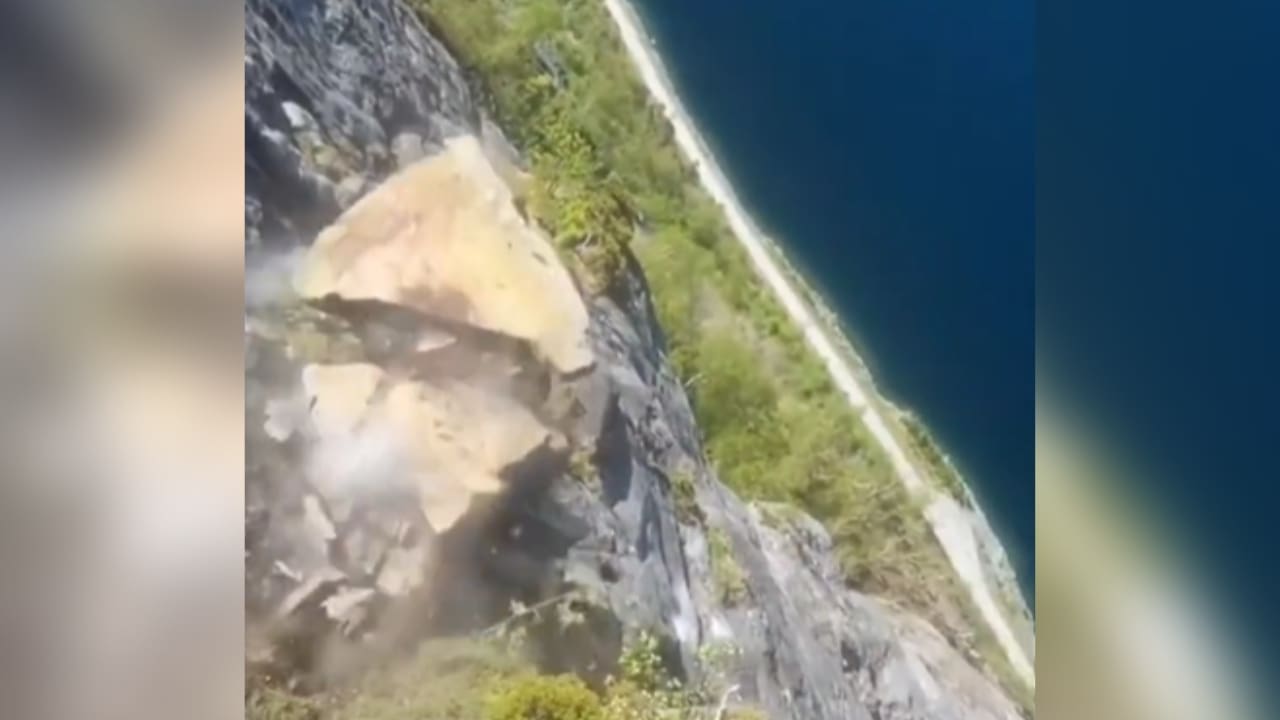 Officials Release Dangerous Rock From Stunning Cliff (Watch)