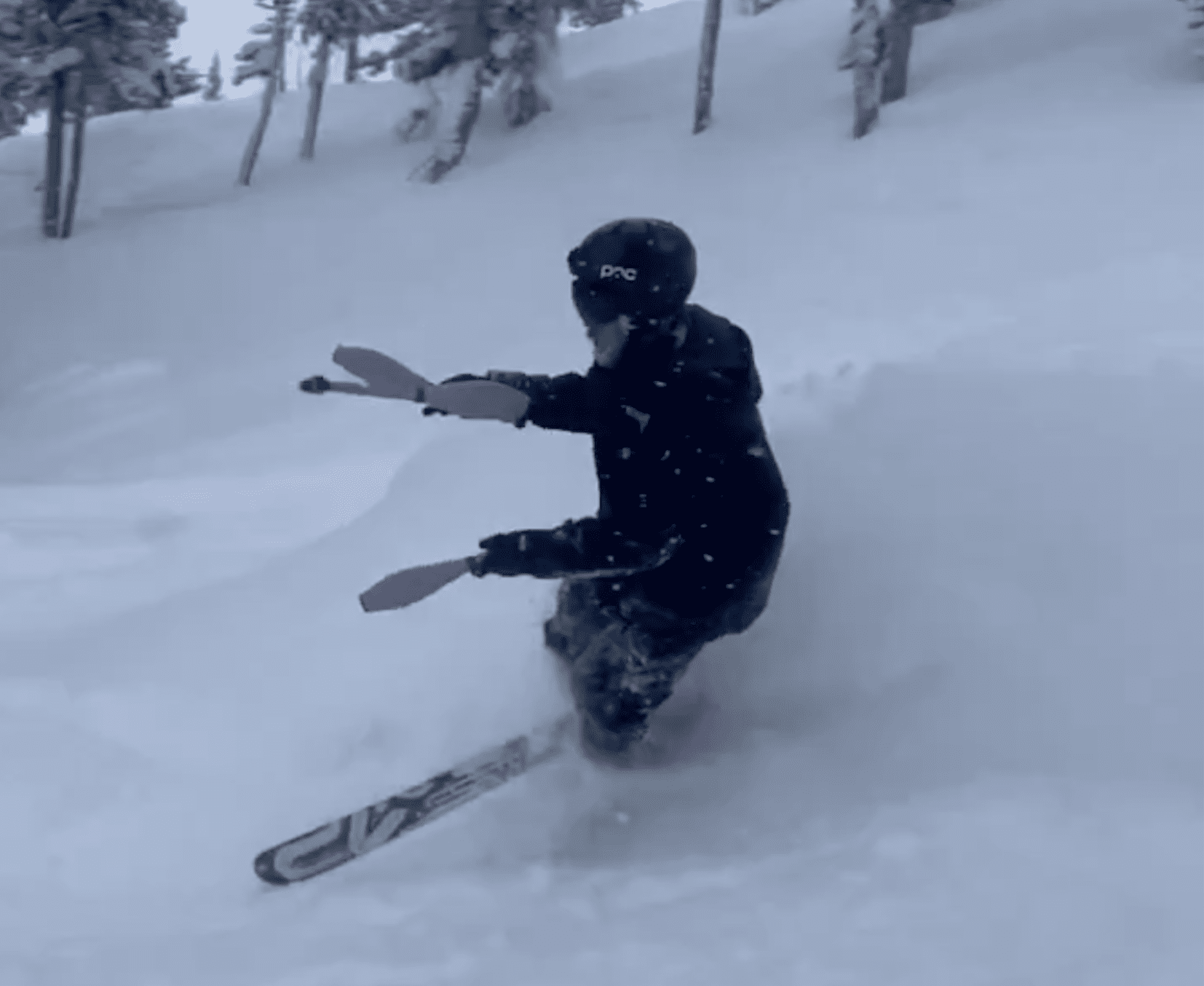 WATCH: Juggling While Skiing In Deep Powder