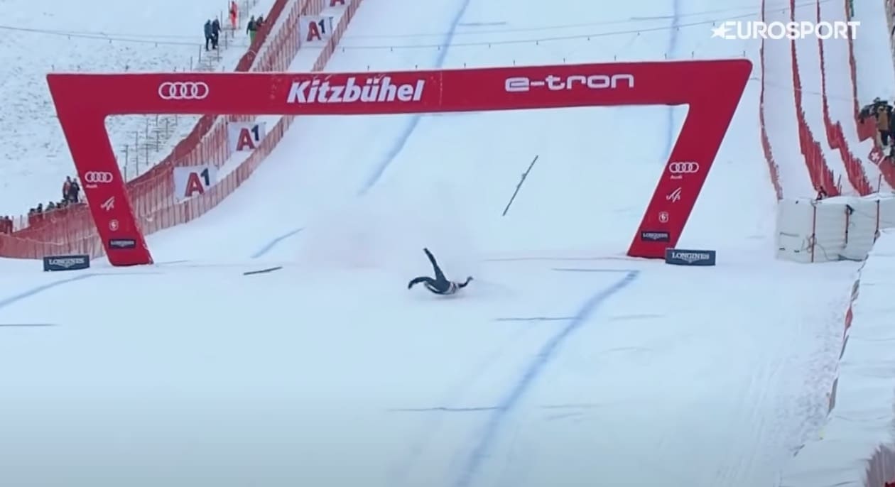 VIDEO: Norwegian Racer Crashes Feet From Finish Line @ The Streif ...