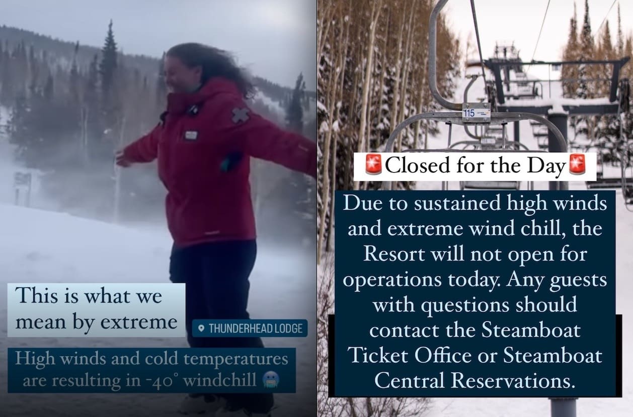 Steamboat Ski Resort Closes Due To Sustained High Winds & Extreme Wind ...