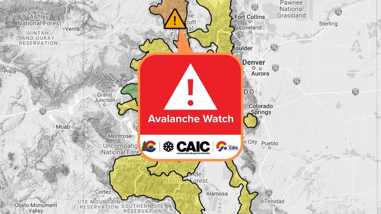 Avalanche Watch Issued For Park Range And Elkhead Mountains (Colorado)